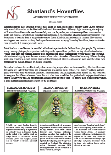 Identification Guides and Leaflets – Shetland Community Wildlife Group